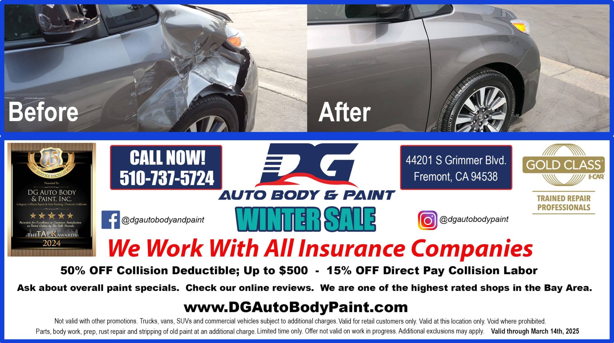 Auto Body Shop Near Me | DG Auto Body & Paint Fremont CA